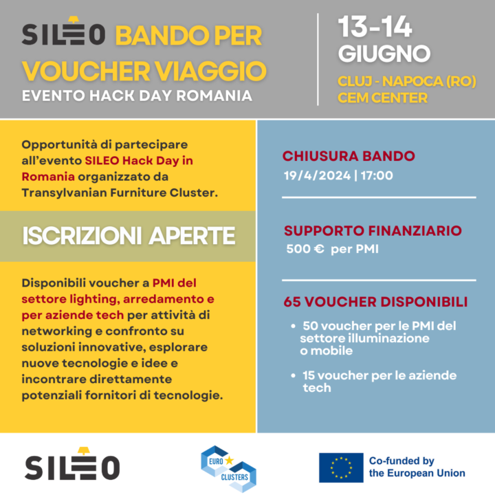 PROGETTO «SILEO» – VOUCHER DI VIAGGIO DISPONIBILI PER EVENTO HACK DAY IN ROMANIA - Luce in Veneto